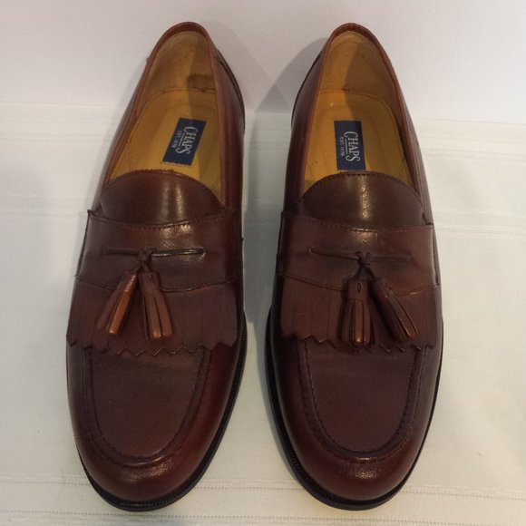 Chaps | Shoes | Chaps Mens Brown Leather Kiltie Tassel Loafers Slipon ...